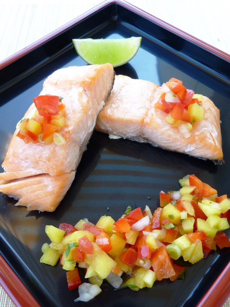 Lazac roston mangós salsa frescá-val | Wannabe Chef